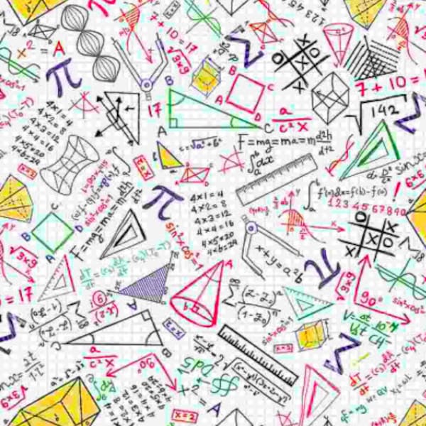 Math Fabric - Etsy