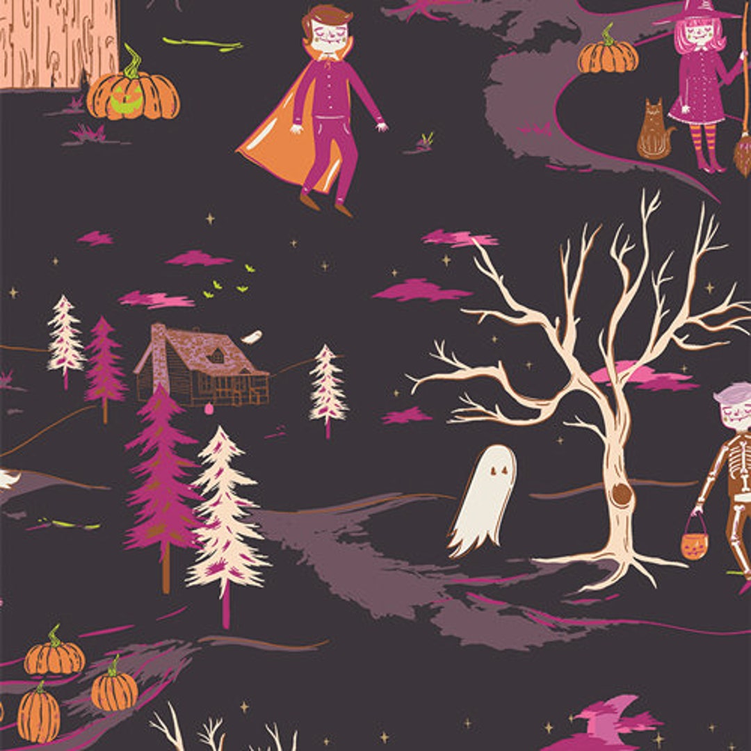 Spooky 'n Witchy Peppermint's Tale Twilight by Art Gallery Fabrics ...
