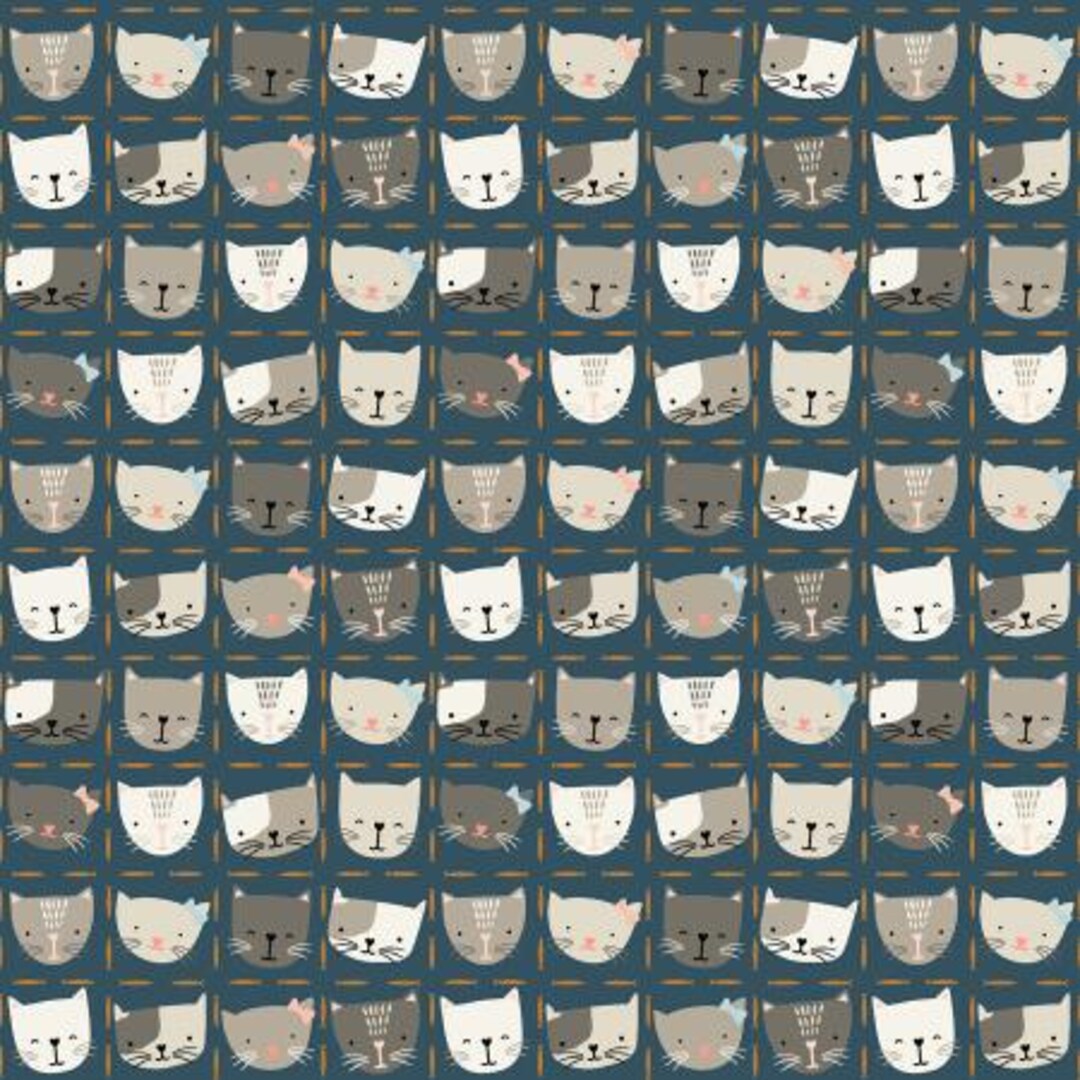 Kitty Kats Cuties Tabby by Cotton + Steel Fabrics // Quilting Cotton ...