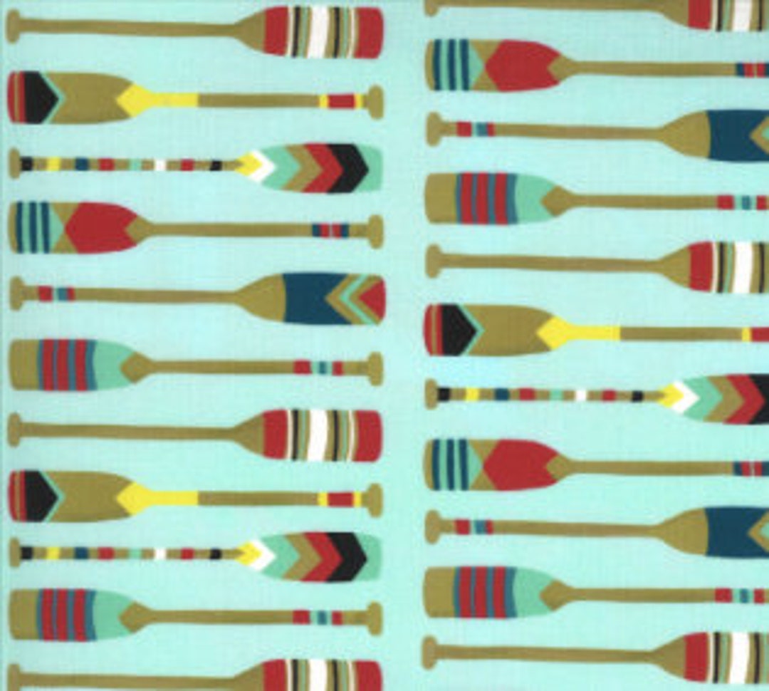Moda Lakeside Story Oars Fabric // Quilting Cotton // Cotton Woven ...