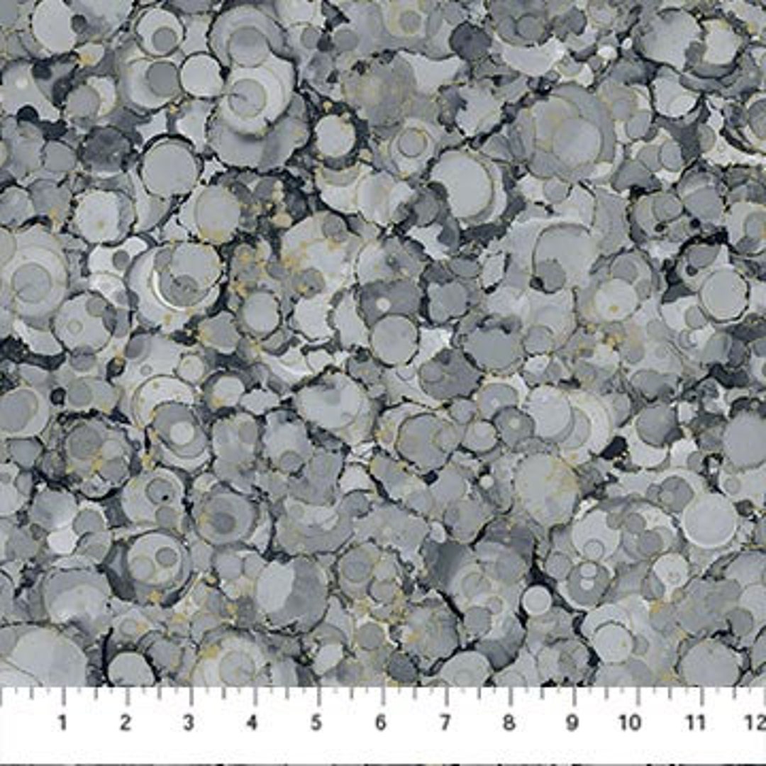 Midas Touch - Dark Grey Bubble Texture by Northcott Fabrics // Quilting ...