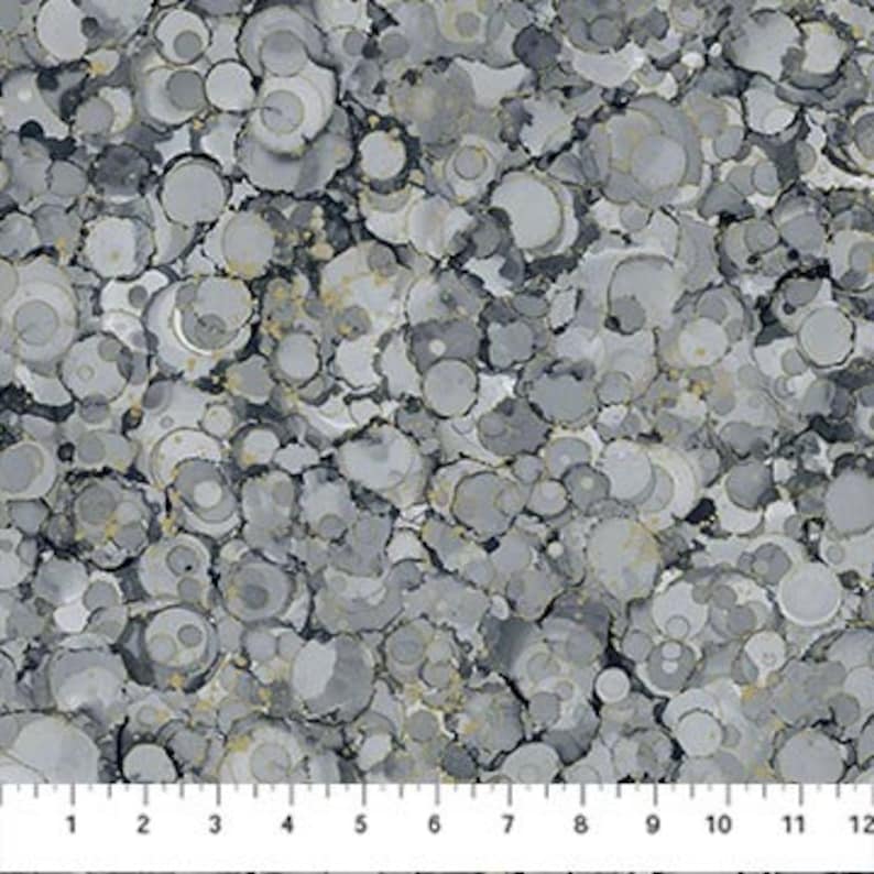 Midas Touch - Dark Grey Bubble Texture by Northcott Fabrics // Quilting ...