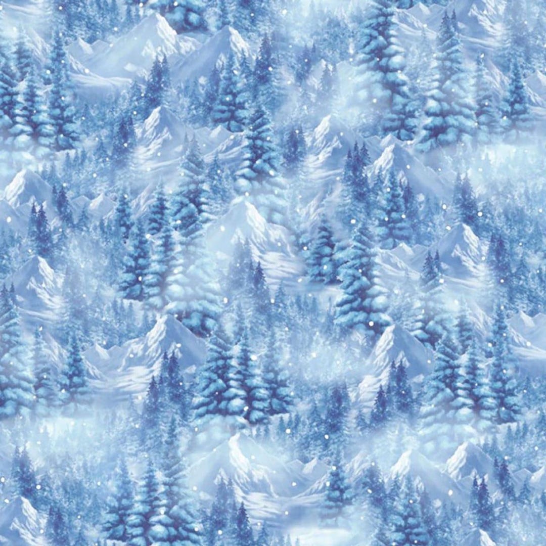 Winter Scenic Frost by Timeless Treasures Fabrics // Quilting Cotton ...