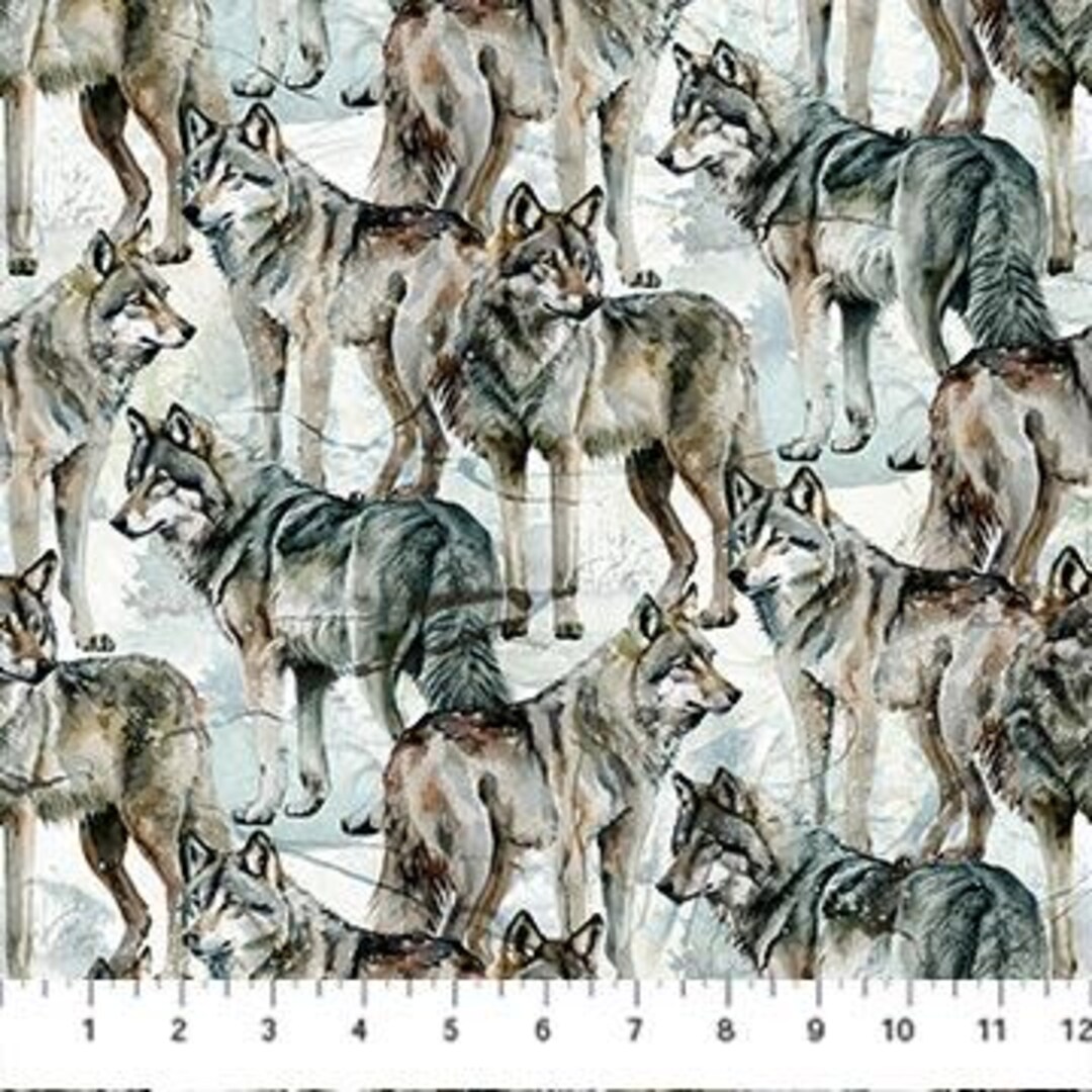 Lone Wolf Wolves by Northcott Fabrics // Quilting Fabric // 100% Cotton ...