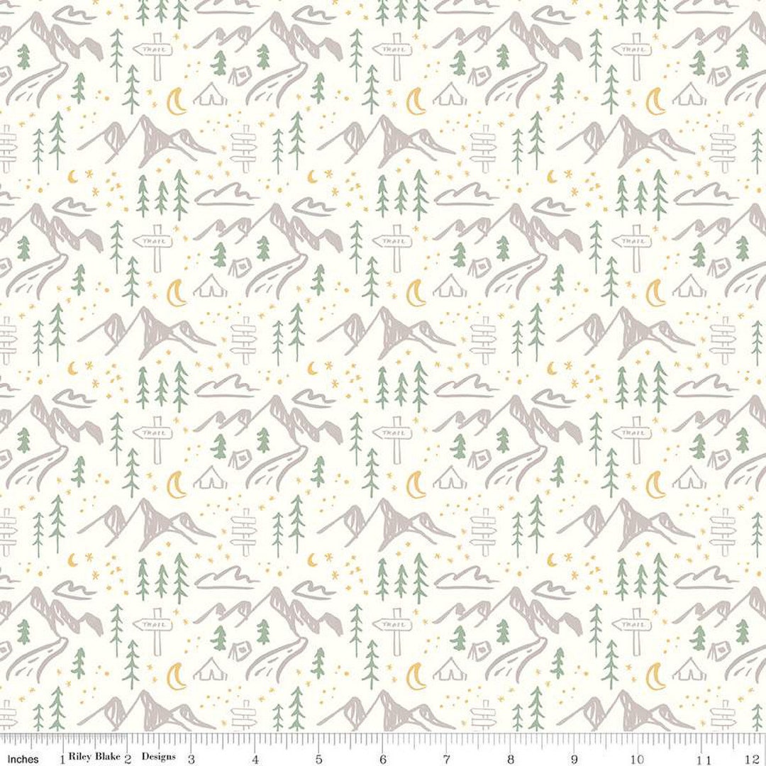 Albion Mountains Cream by Riley Blake Fabric // Quilting Cotton ...