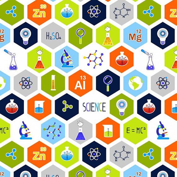 Science Fabric - Etsy