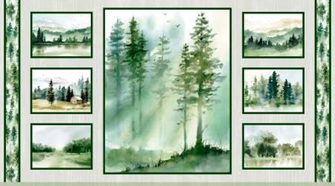 Mista Vista - Misty Forest Panel by P&B Textiles // Quilting Cotton ...