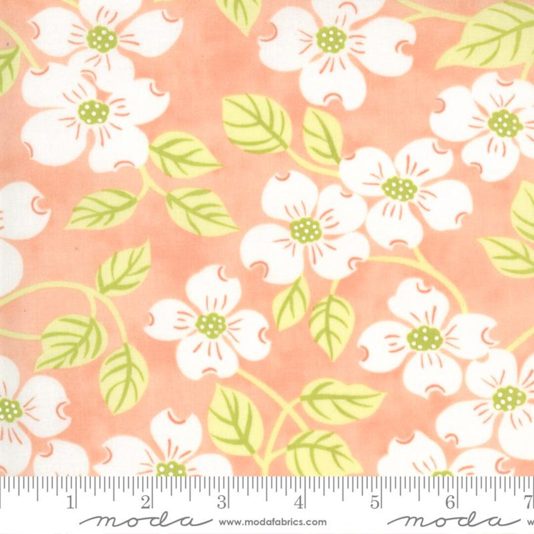 Strawberries & Rhubarb - Dogwood Apricot by Moda Fabrics // 100% Cotton ...
