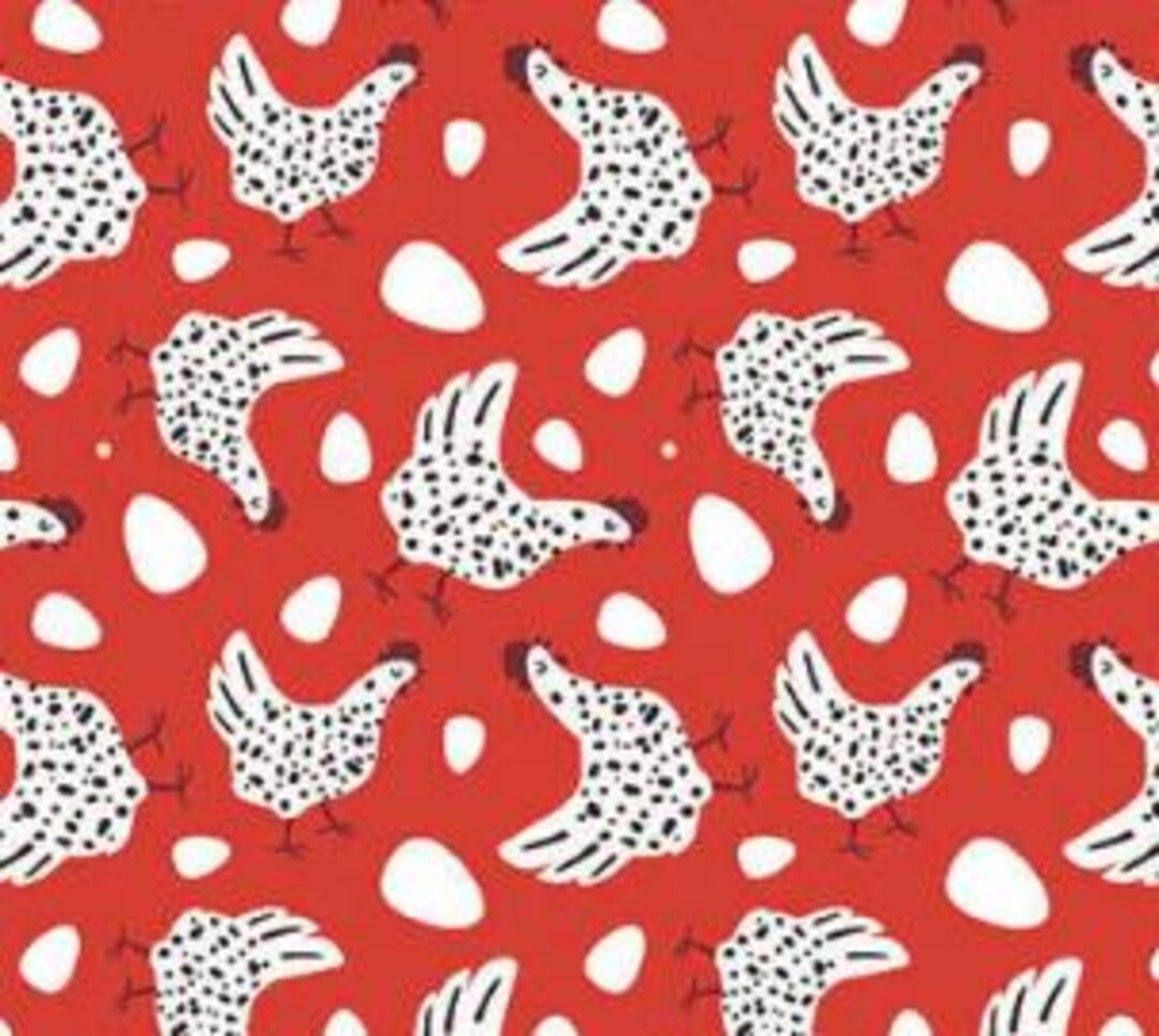 Good Cluck Red Chickens by Camelot Fabrics // Quilting Cotton // Cotton ...
