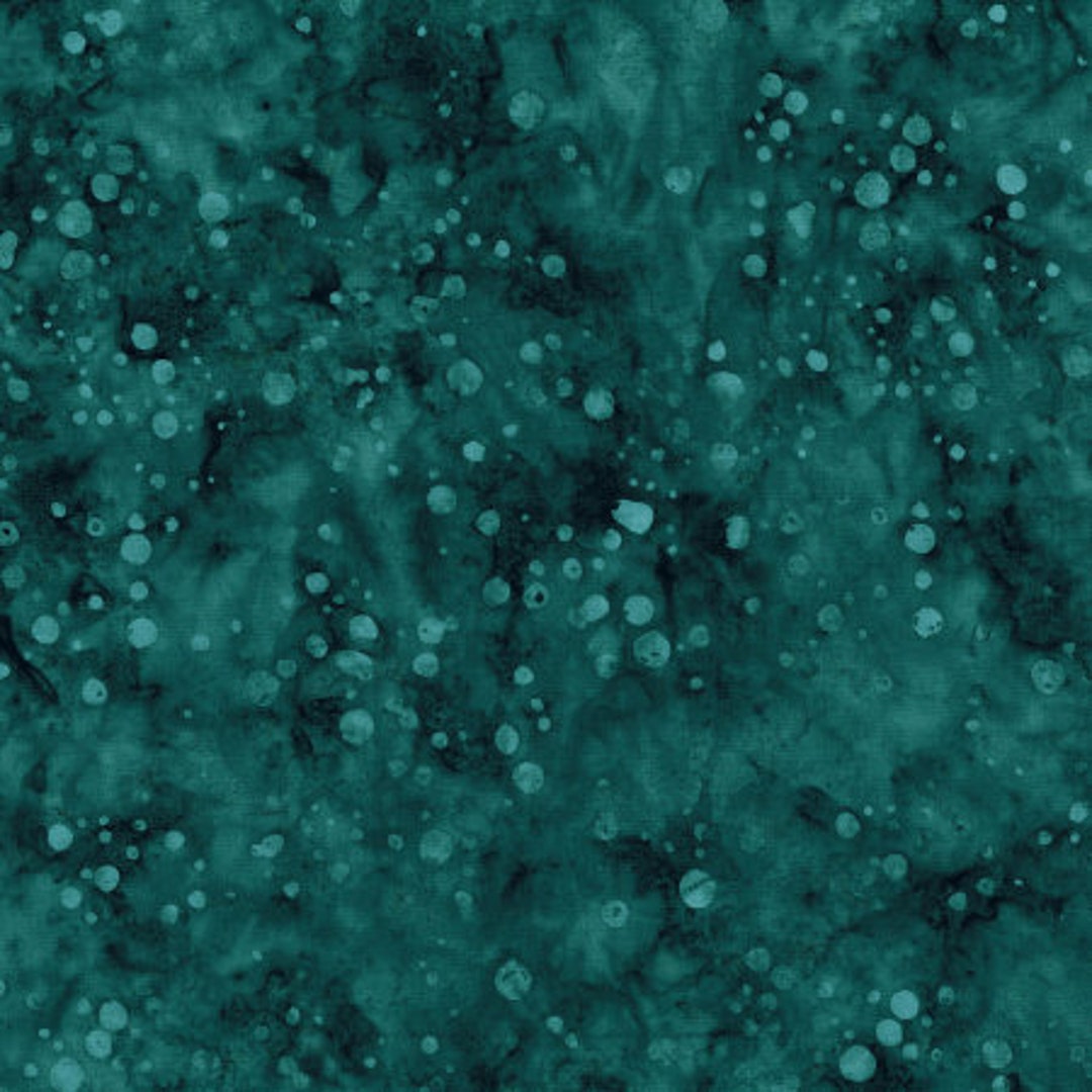 Blossom Batiks Ink Dots Spruce // RJR Fabrics // Quilting Fabric // 100 ...