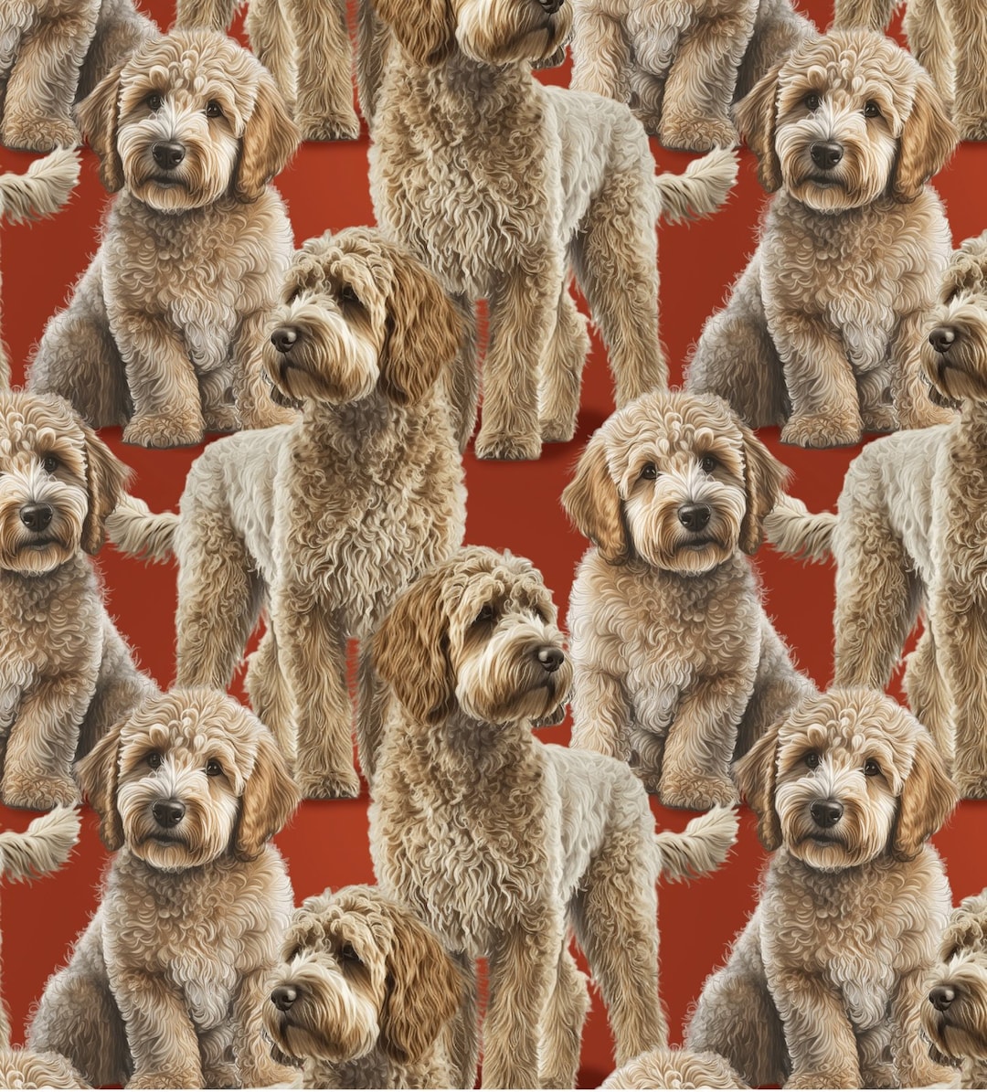 Labradoodle Red by David's Textiles // Quilting Cotton // Cotton Woven ...