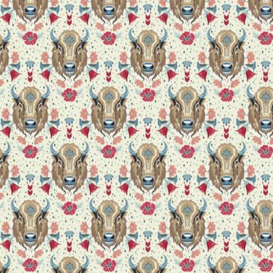 Prairies Bold Beautiful Bison by Camelot Fabric // Quilting Cotton ...