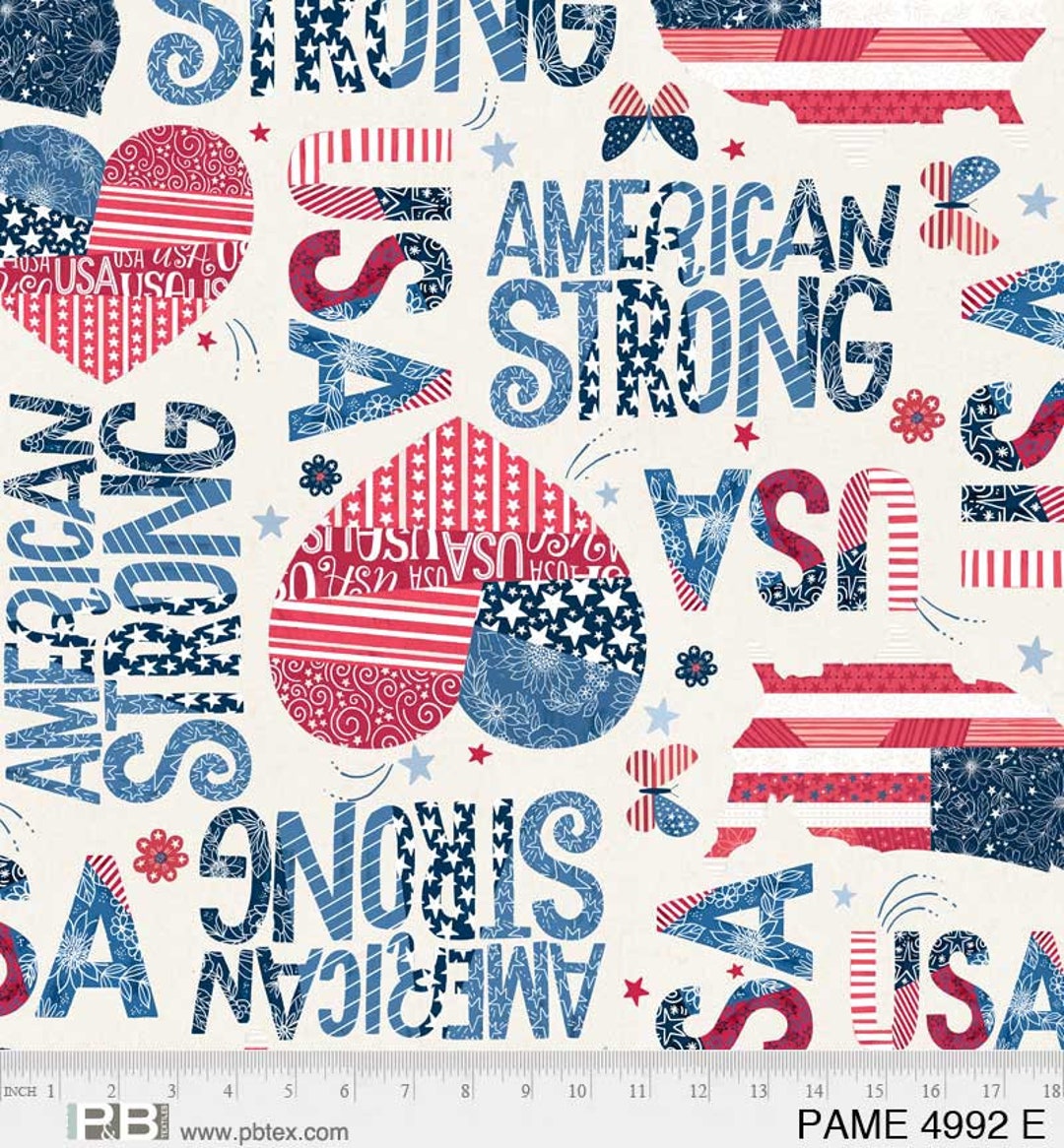 Patchwork Americana 4-way by P&B Textiles // Quilting Cotton // Cotton Woven // 100% Cotton ...