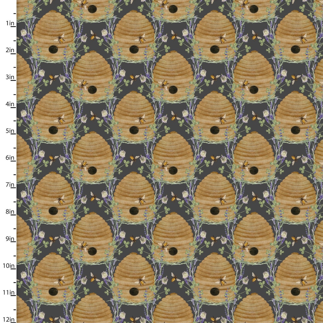 3wishes Locally Grown Bee Hives Fabric // Quilting Cotton // Cotton ...