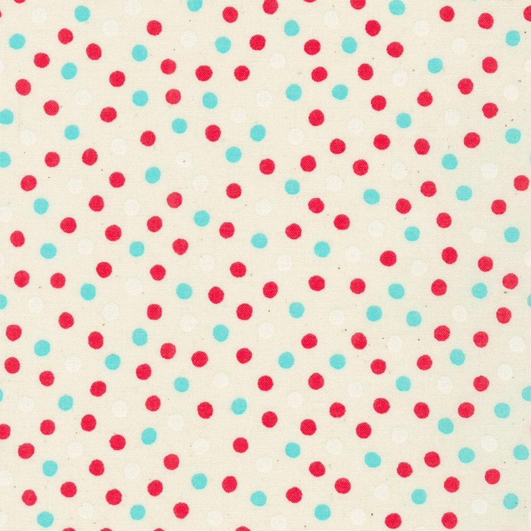 Dots Multi Red by Robert Kaufman Fabric // Quilting Cotton // Cotton ...