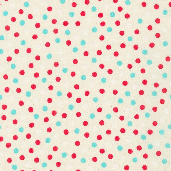 Aqua Red Polka Dot - Etsy
