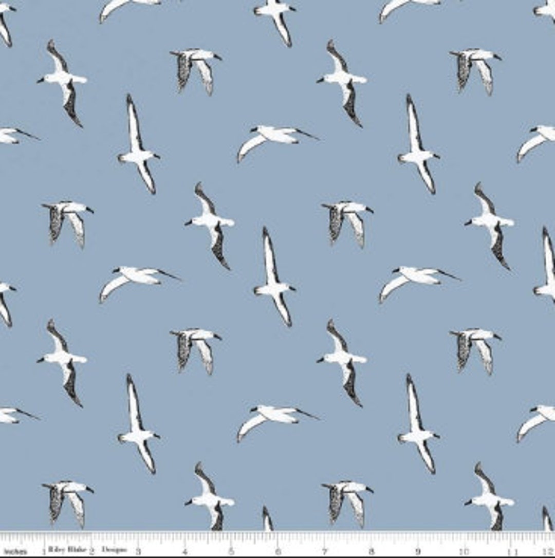 Heartsong Albatross Blue by Riley Blake Fabrics // Quilting Cotton ...