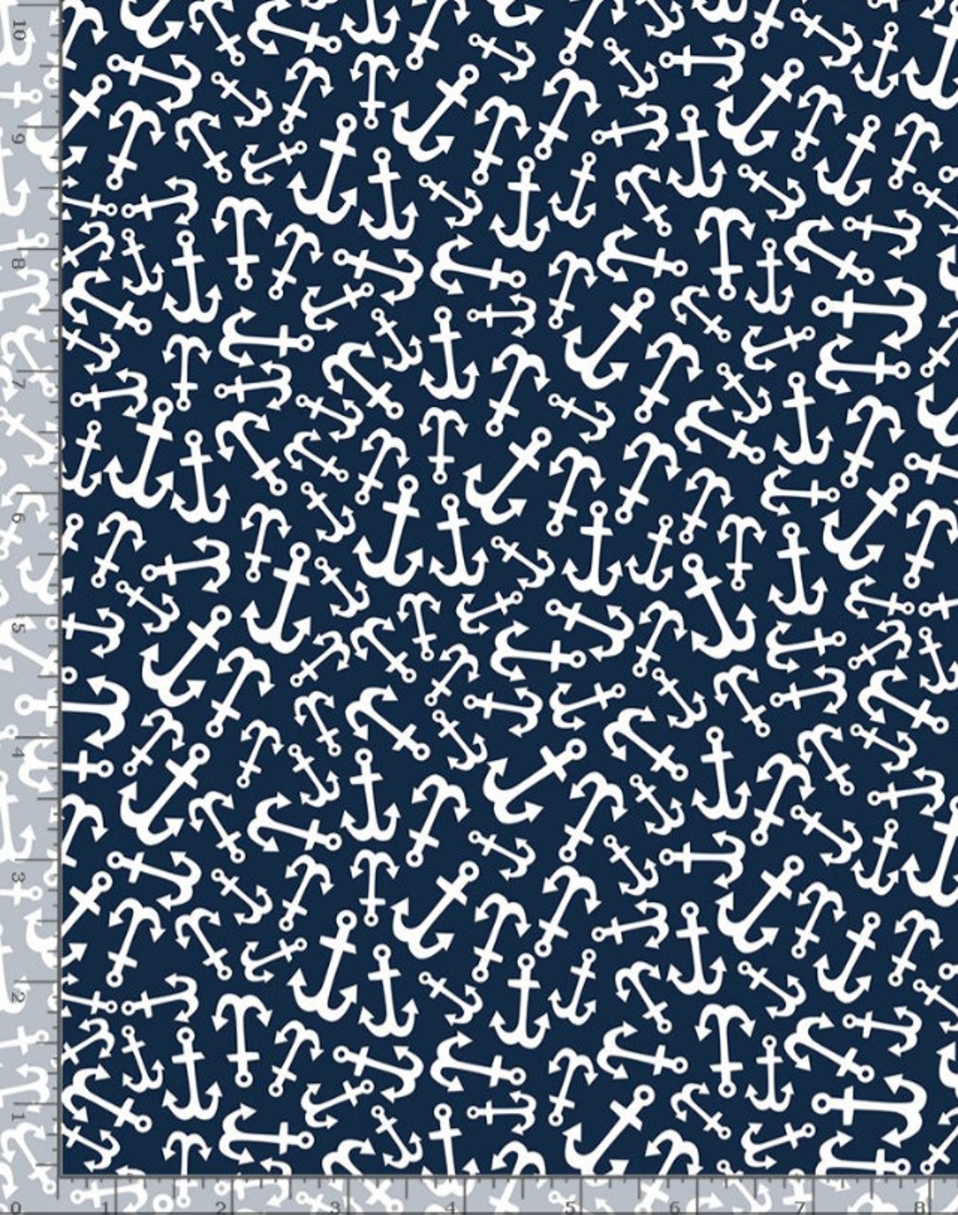 Walk the Plank Nautical Tossed Anchors by Timeless Treasures Fabric ...