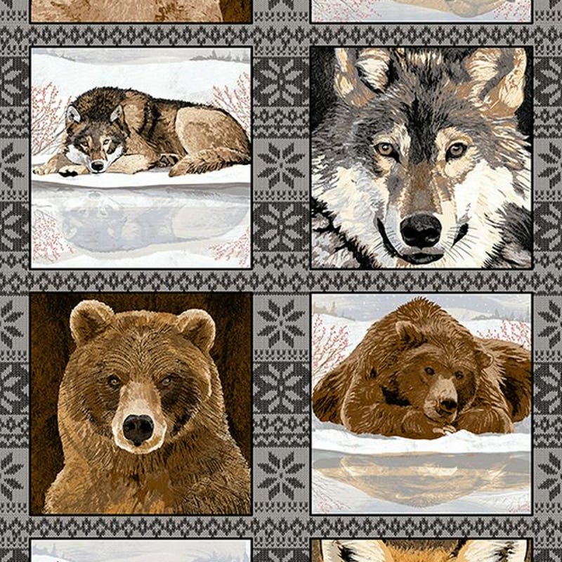Wildlife Quilt Panel - Etsy