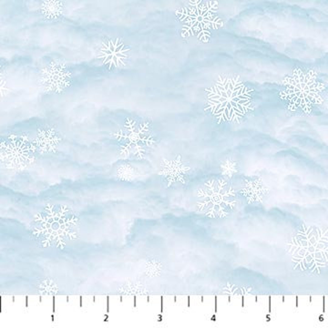 Silent Night Pale Blue Snow by Northcott Fabrics // Quilting Cotton ...