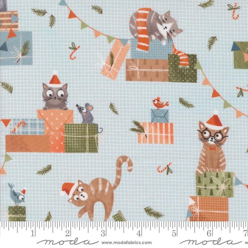 Purrfect Christmas Cats by Moda Fabrics // Quilting Cotton // Cotton ...