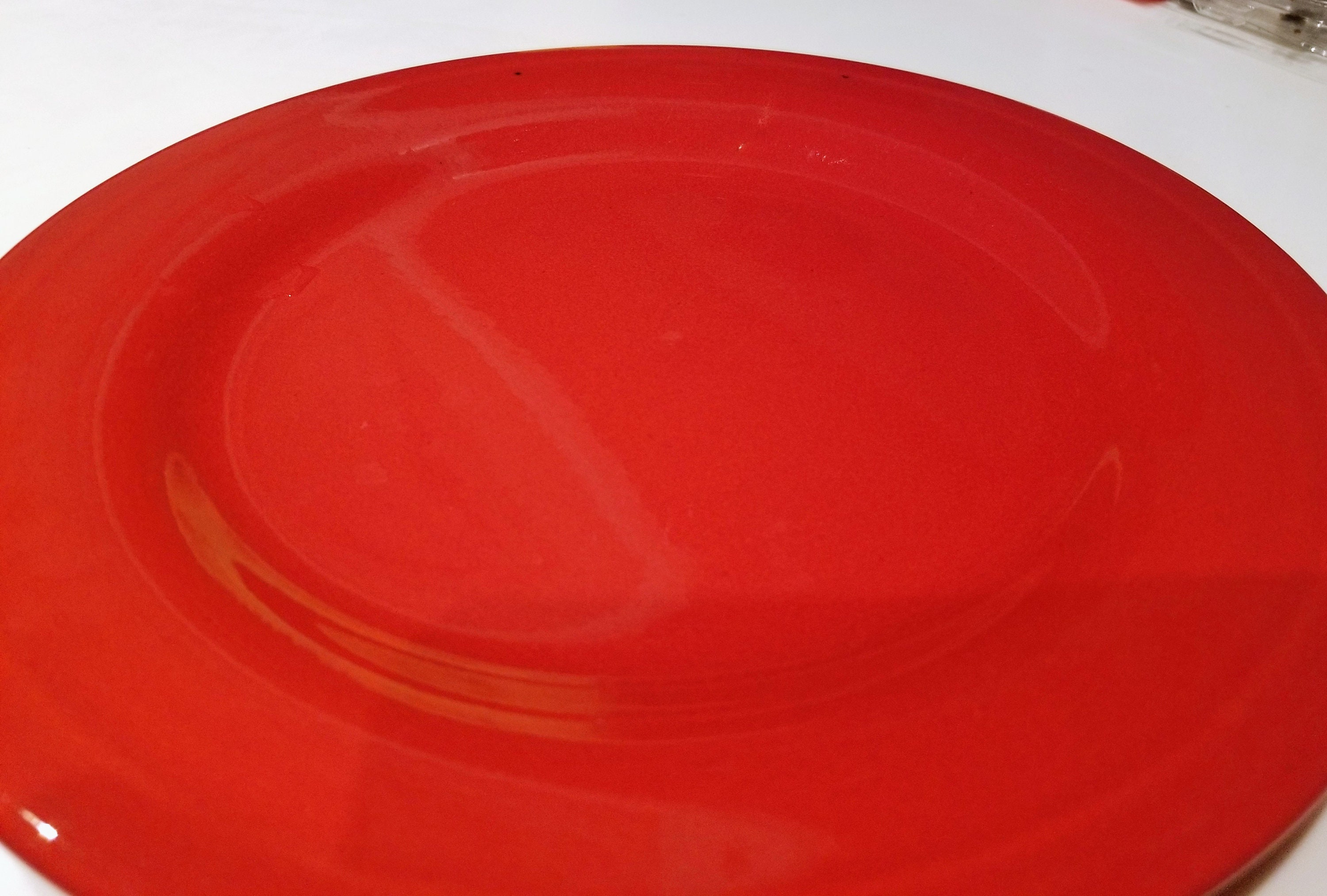 Gorgeous Crate&barrel Marine Red Color Dinner Plates - Etsy