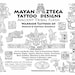 Mayan Aztec Toltec Tattoo Designs Flash SET — 8 Big Classic Size Sheets ...