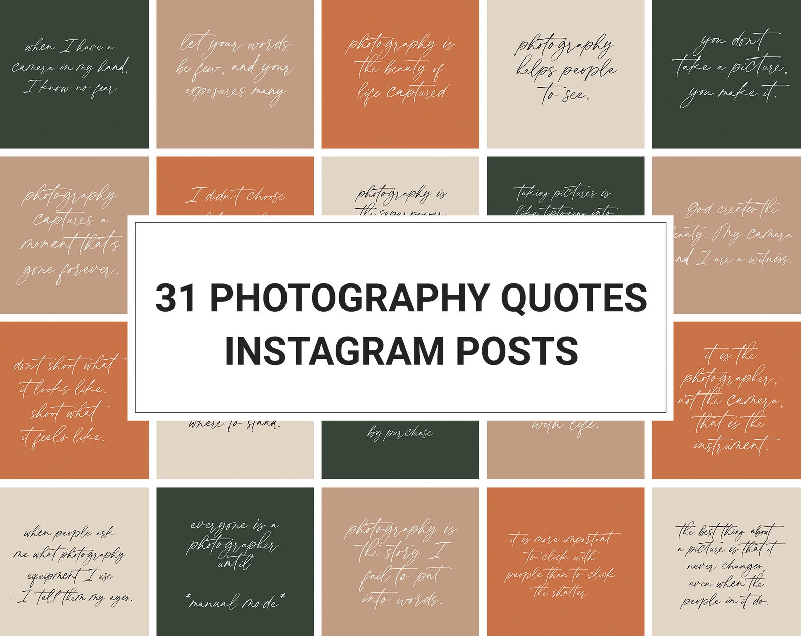 31 Photography Quotes for Instagram Instagram Posts | Etsy