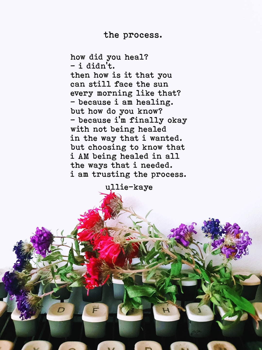 The Process ~ 5" X 7" Poetry Card - Etsy