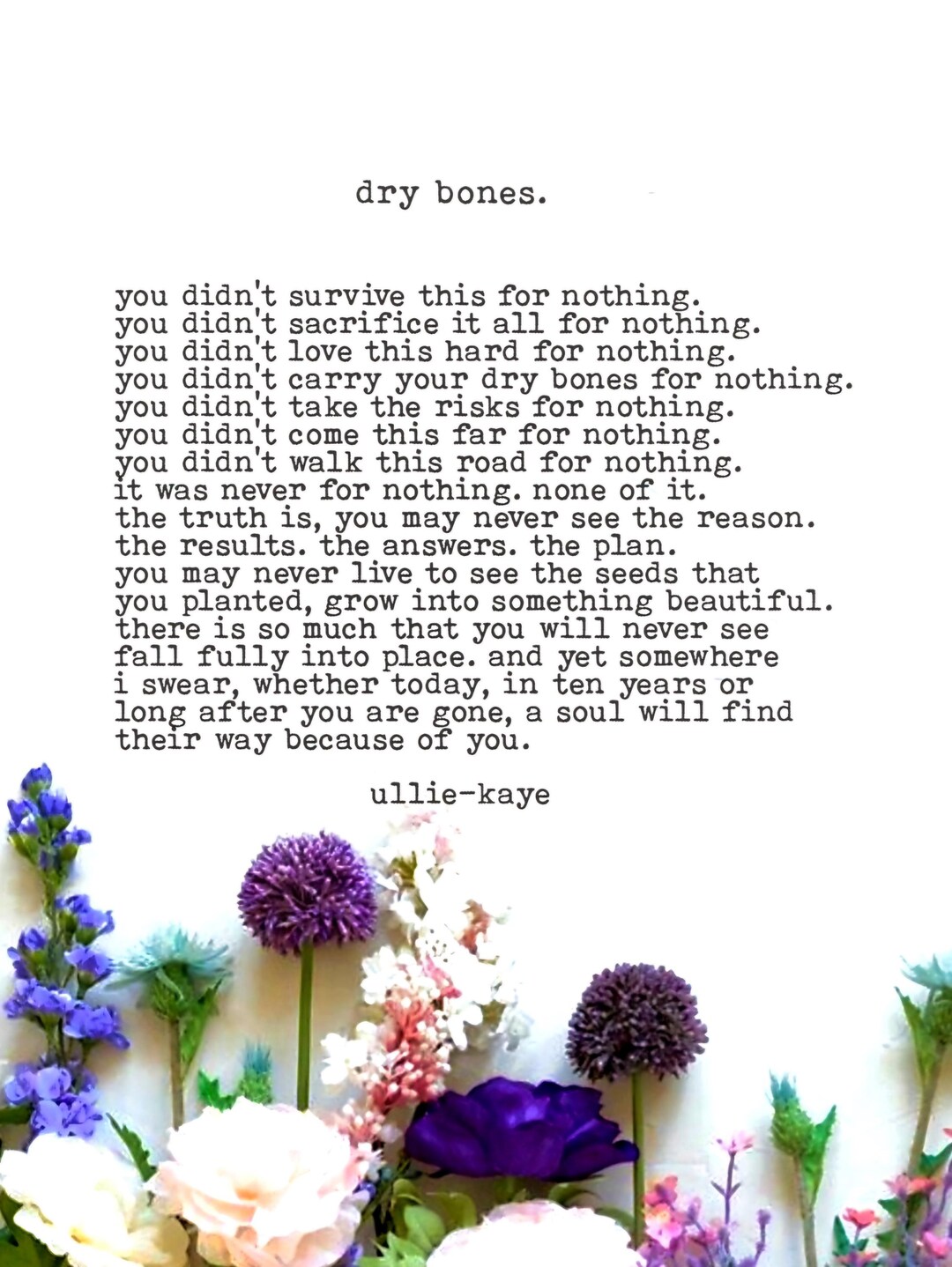 Dry Bones 5 X 7 Poetry Card - Etsy
