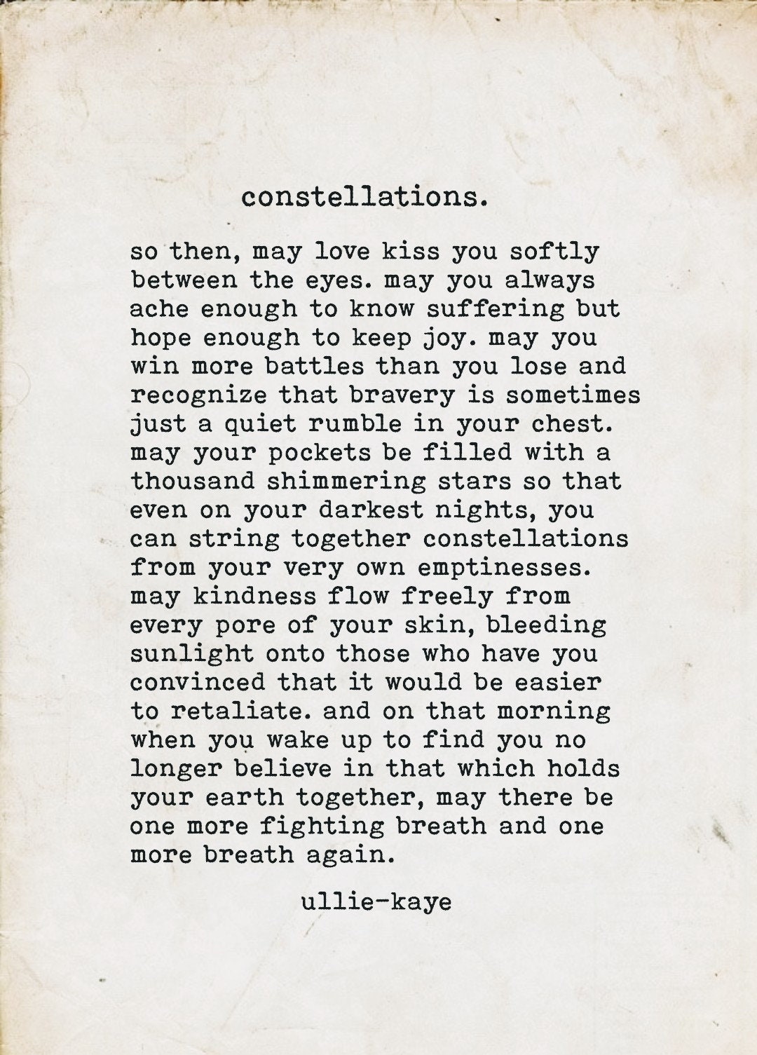Constellations 5 X 7 Poetry Card - Etsy