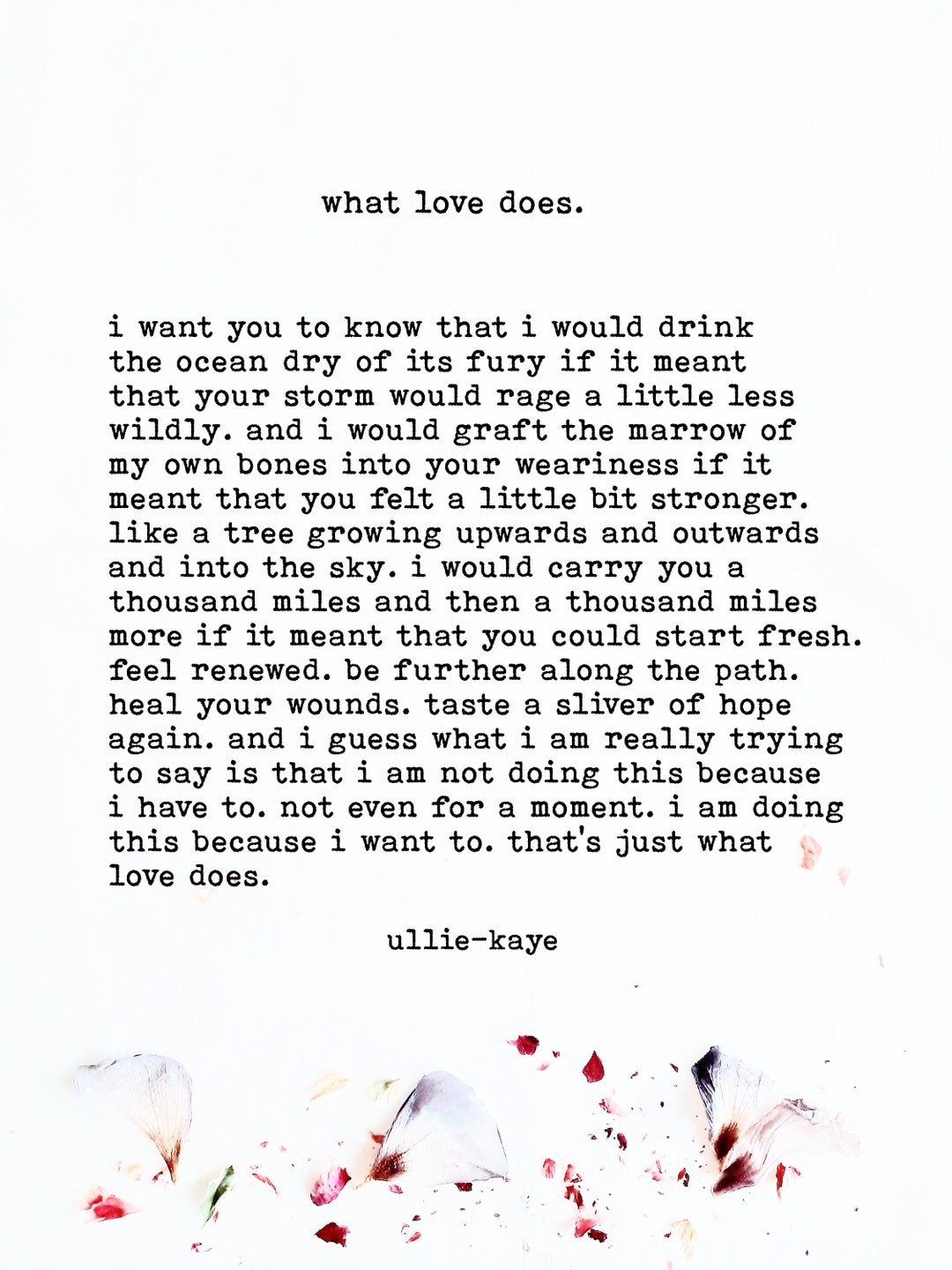 What Love Does 5 X 7 Poetry Card - Etsy