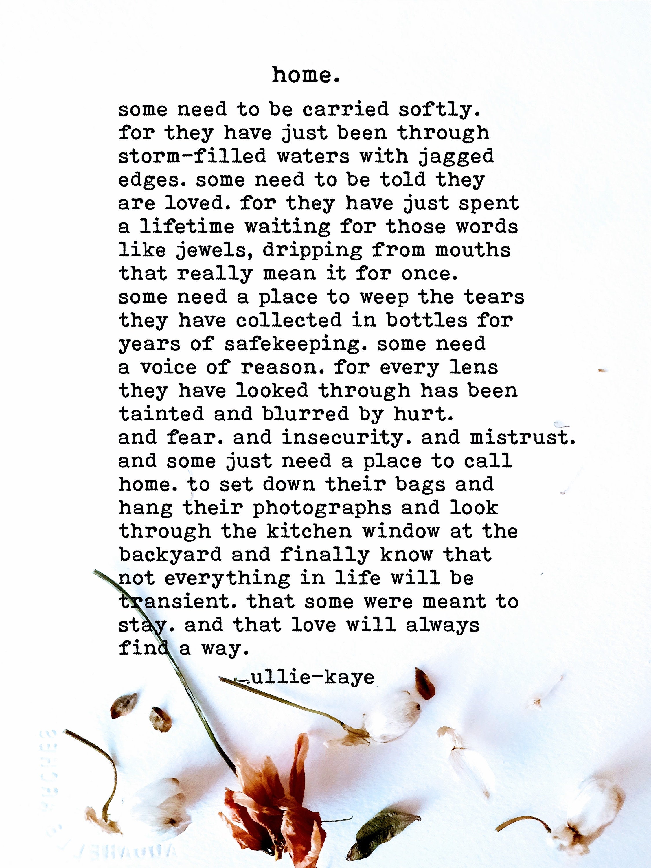 Home 5 X 7 Poetry Card - Etsy