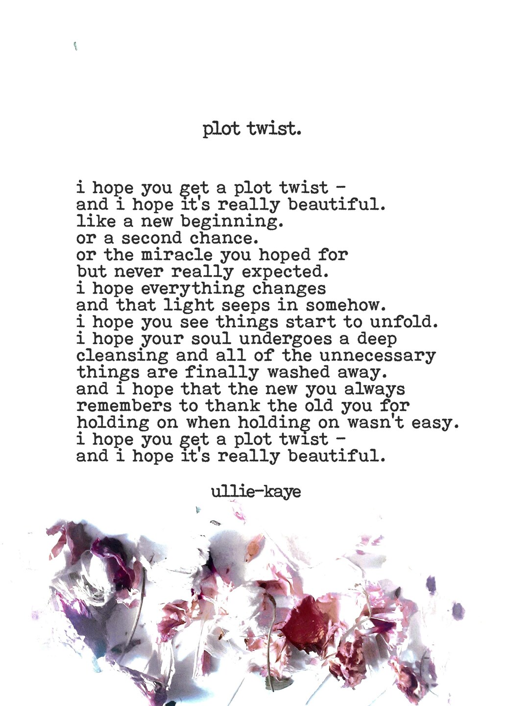 Plot Twist 5 X 7 Poetry Card - Etsy
