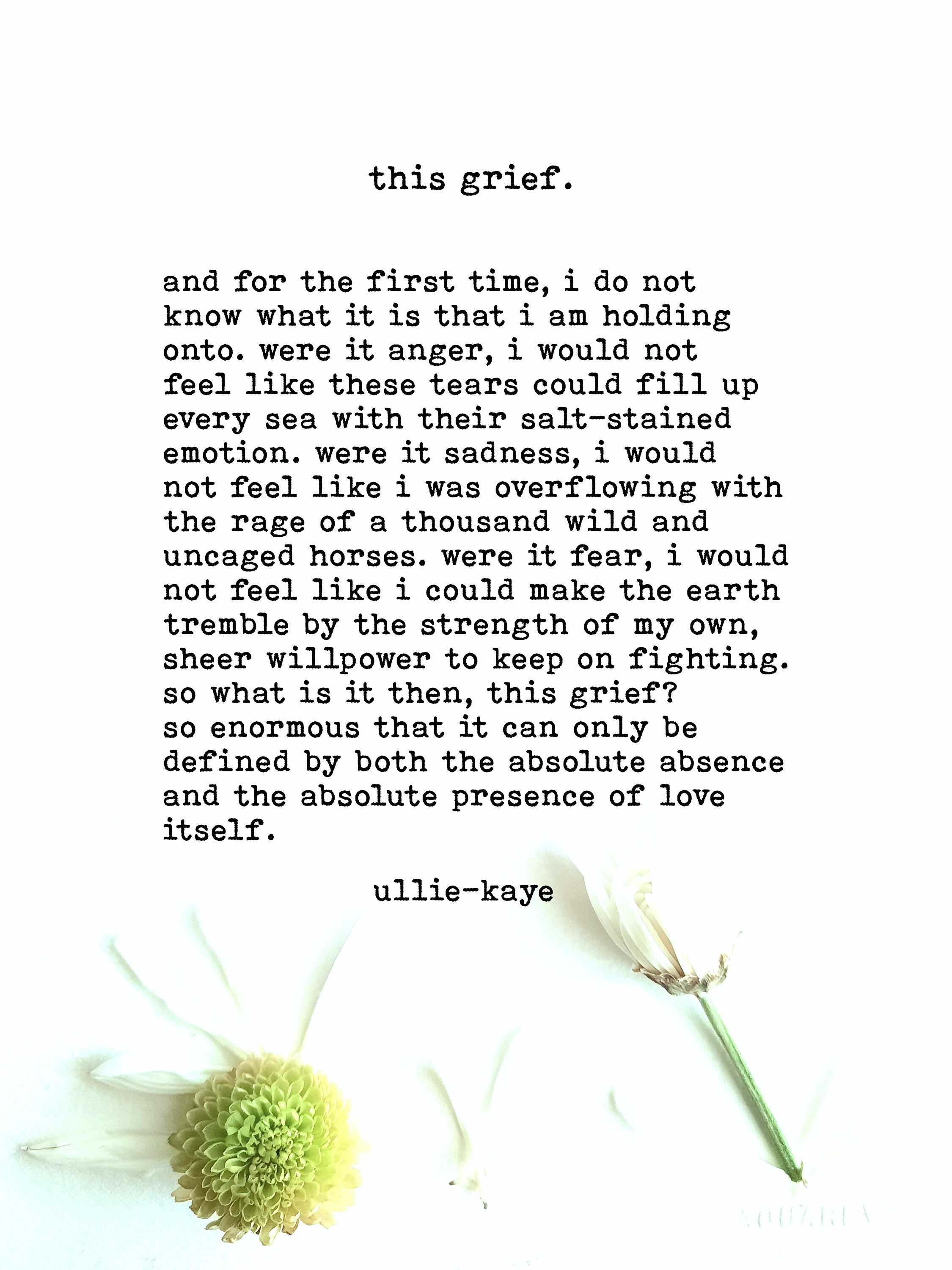 This Grief 5 X 7 Poetry Card - Etsy