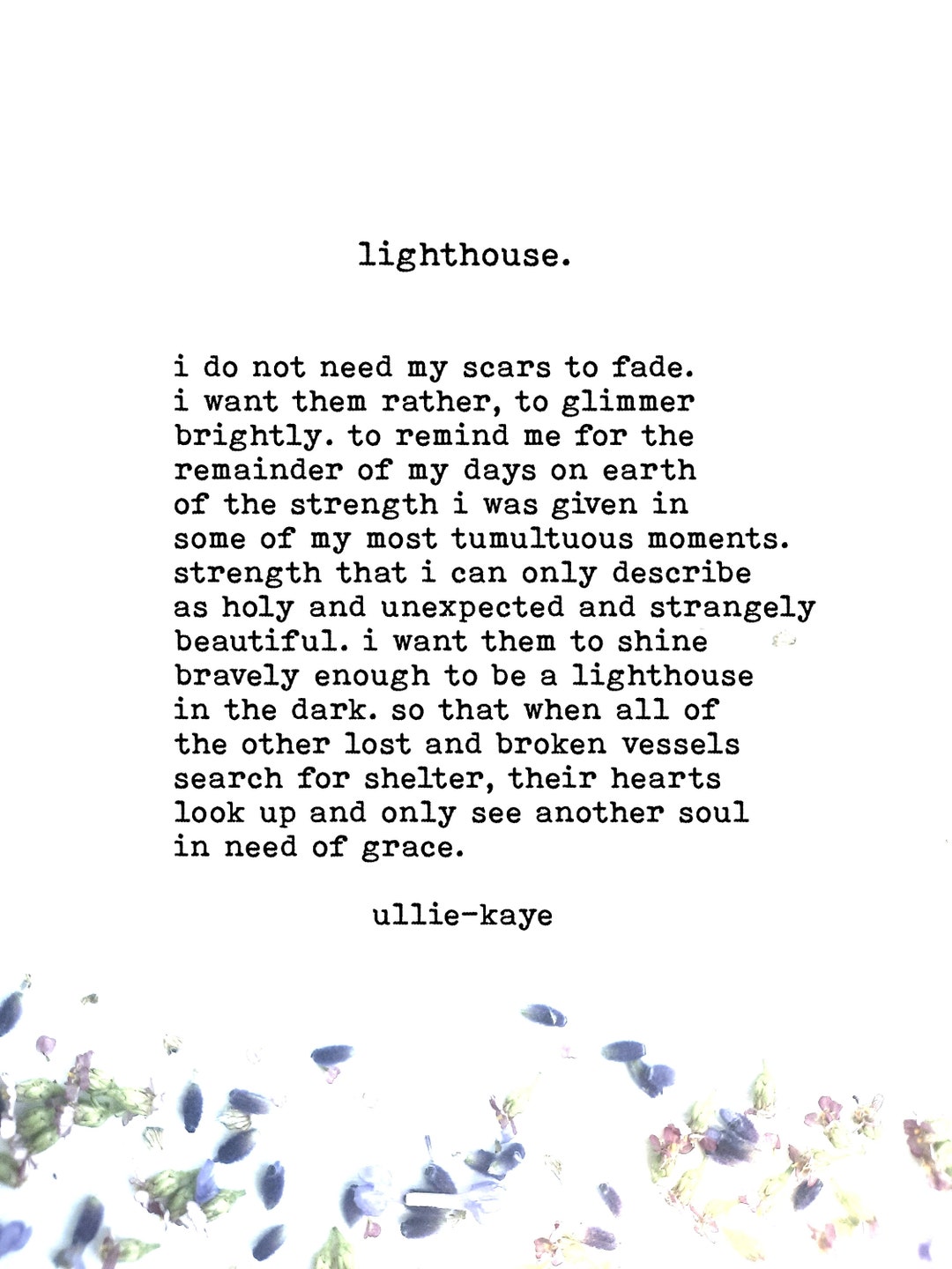 Lighthouse 5 X 7 Poetry Card - Etsy