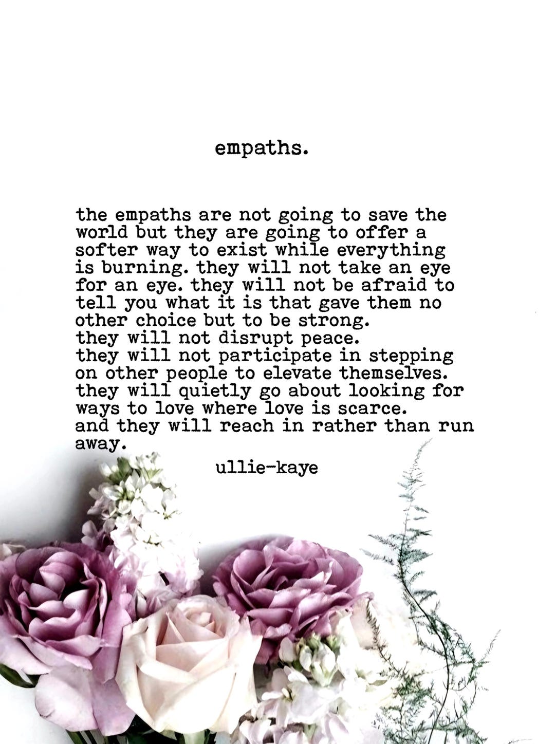 Empaths ~ 5" X 7" Poetry Card - Etsy