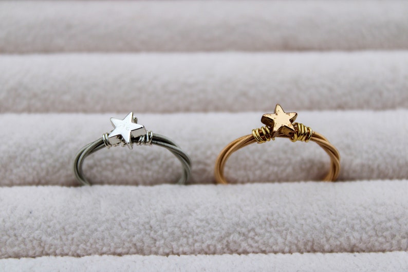 Handmade Guitar String Star Ring – Unique Music-inspired Jewelry - Etsy