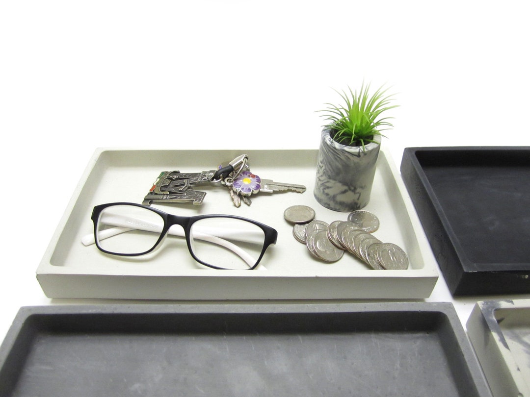 Concrete Tray - Catchall Tray - Valet Tray - Nightstand Tray ...