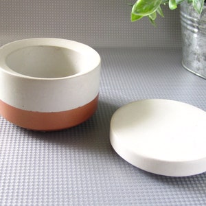 Salt Cellar With Lid / Rose Gold Tipped / Salt Container / Salt Box ...