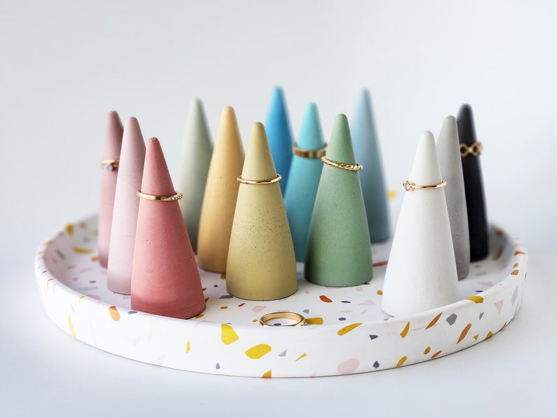 Ring Holder Jewelry Cone Concrete Ring Cone Ring Display - Etsy