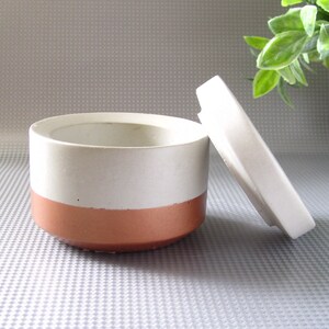 Salt Cellar With Lid / Rose Gold Tipped / Salt Container / Salt Box ...