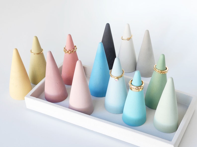Ring Holder Jewelry Cone Concrete Ring Cone Ring Display - Etsy