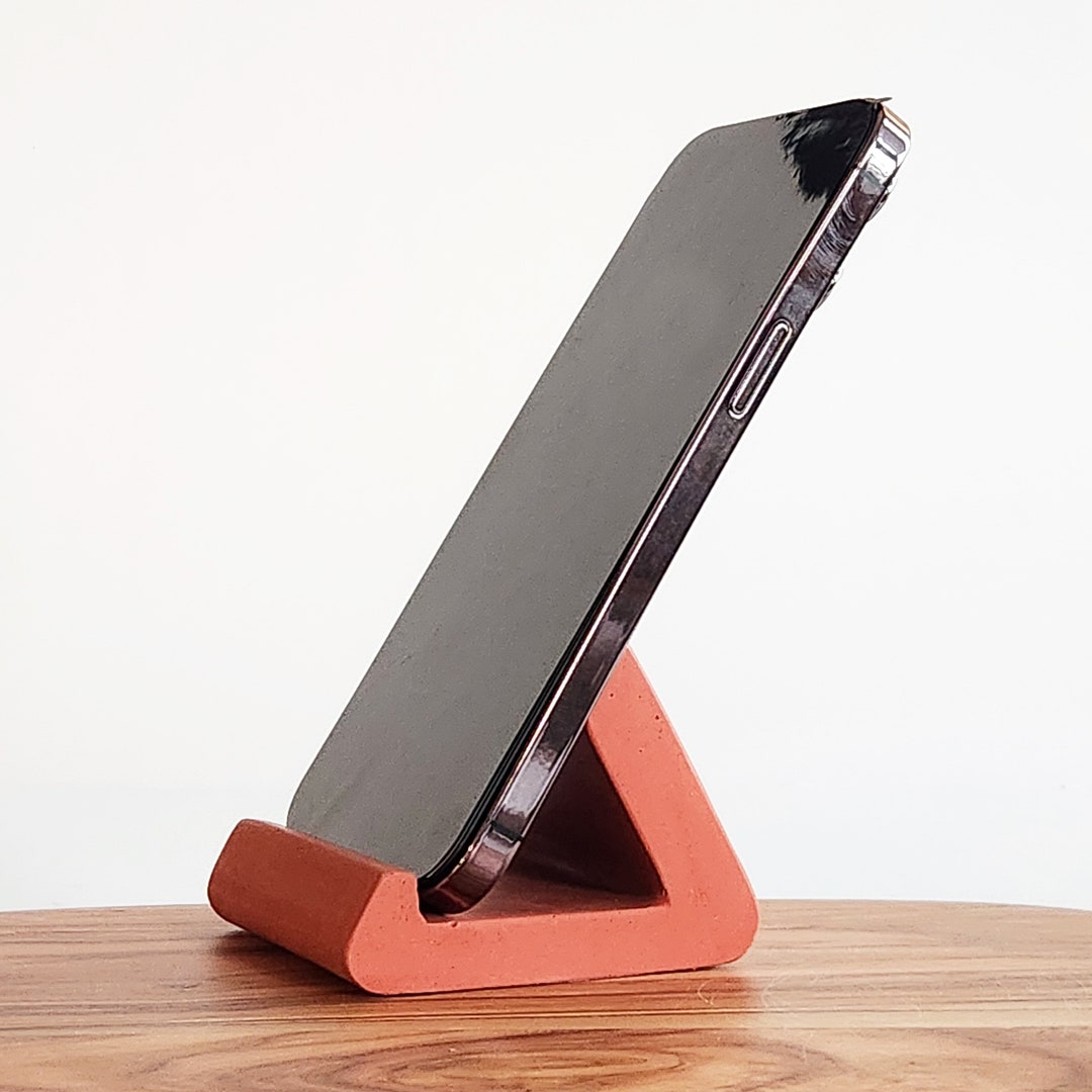 Phone Stand, Concrete Phone Holder, Minimalist, Office Desk Accessories ...