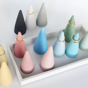 Ring Holder, Jewelry Cone, Concrete Ring Cone, Ring Display, Ring ...