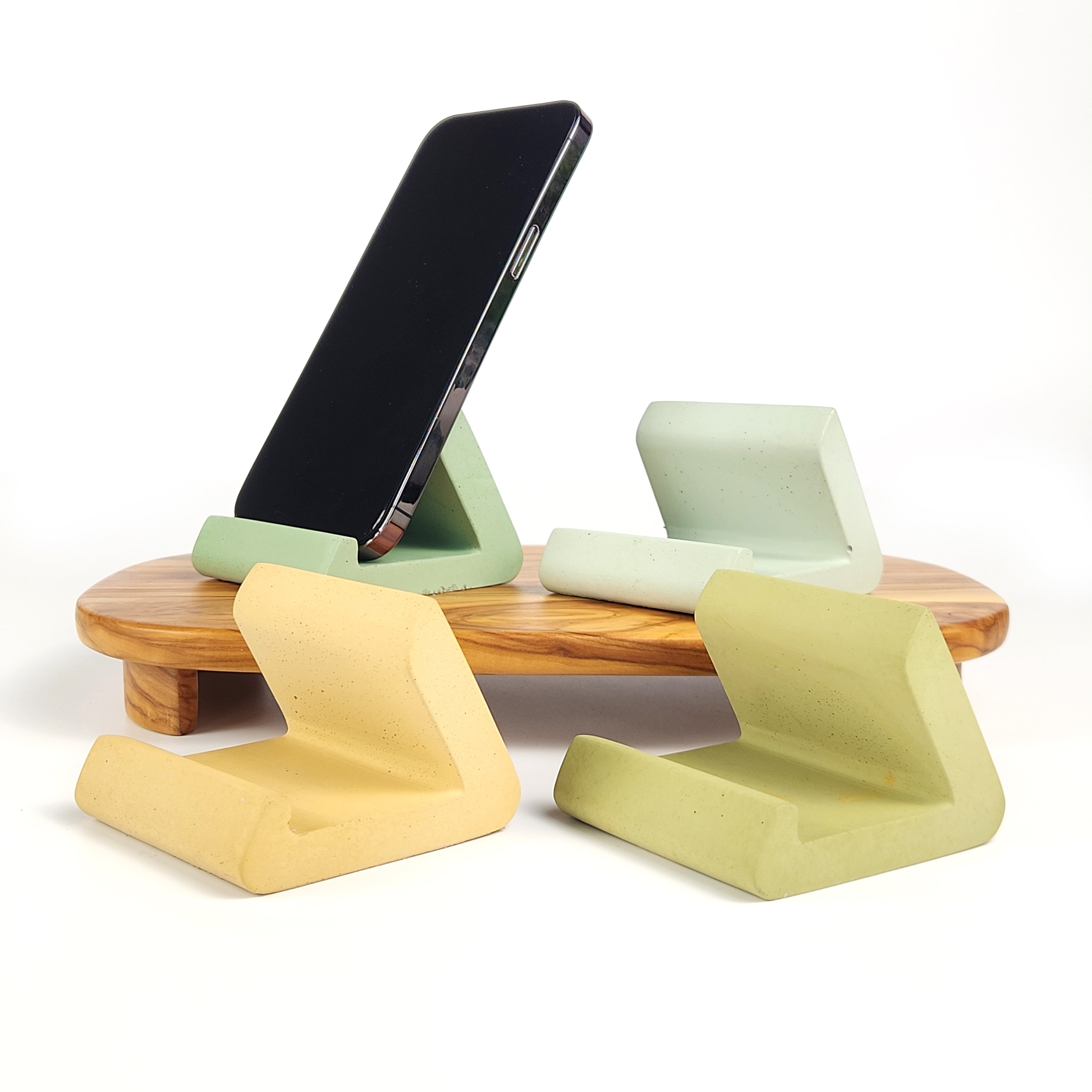 Phone Stand, Concrete Phone Holder, Minimalist, Office Desk Accessories ...