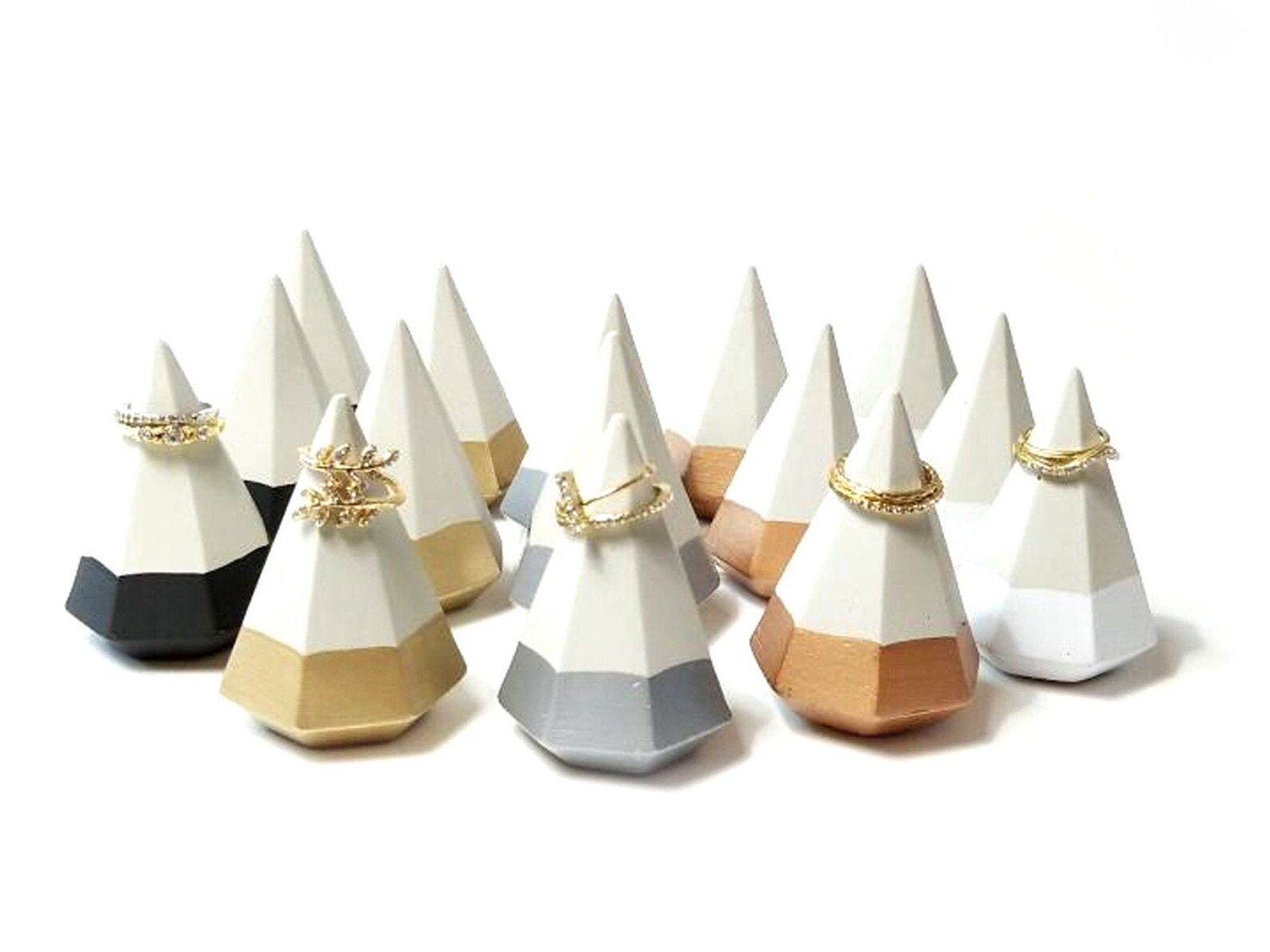 Concrete Ring Cone Ring Holder Geometric Ring Cone Ring - Etsy