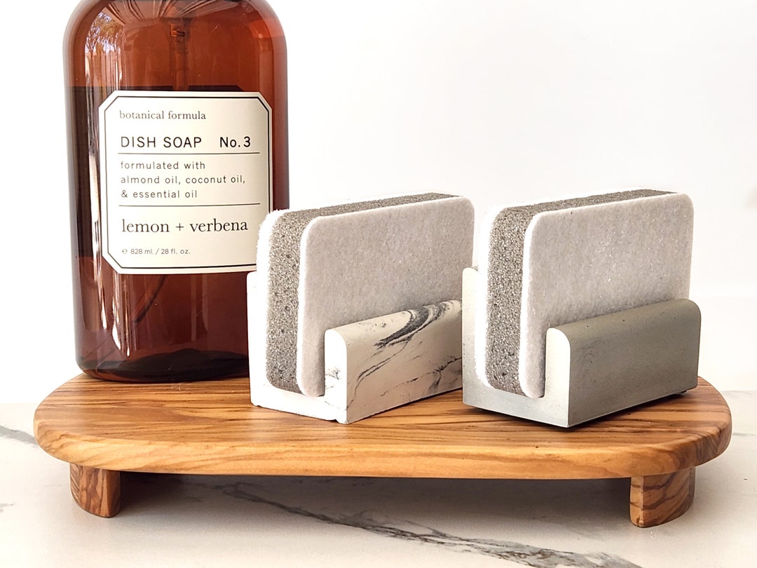 Sponge Holder, Concrete Sponge Dryer, Kitchen Accessories, Minimalist ...