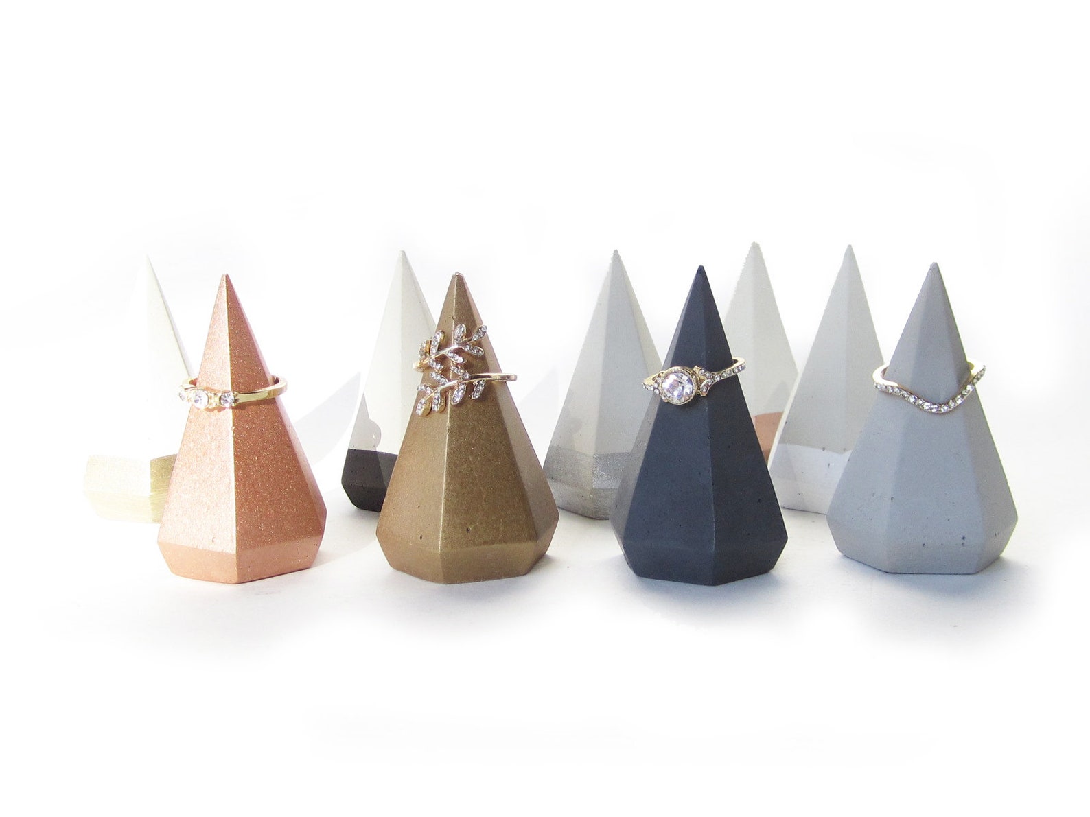 Concrete Ring Cone Ring Holder Geometric Ring Cone Ring - Etsy