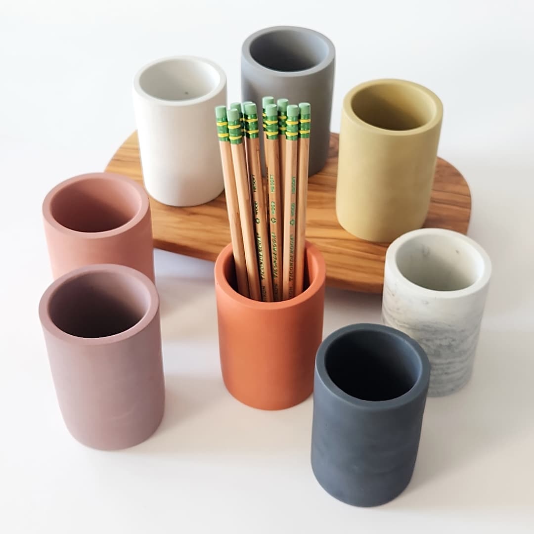 Pen Holder, Pencil Cup, Office Desk Accessories, Bathroom Organizer ...